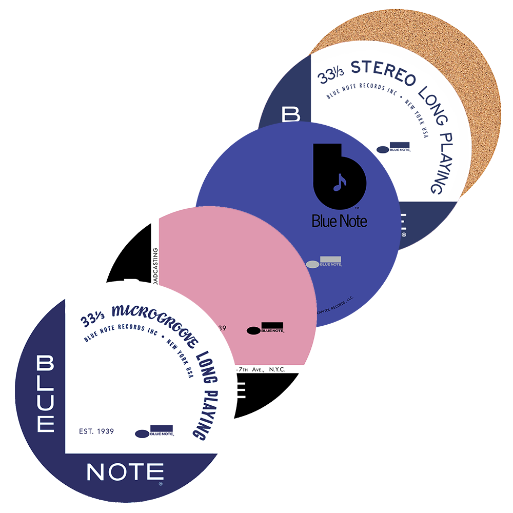 Vinyl Label Coaster Set – Blue Note Records