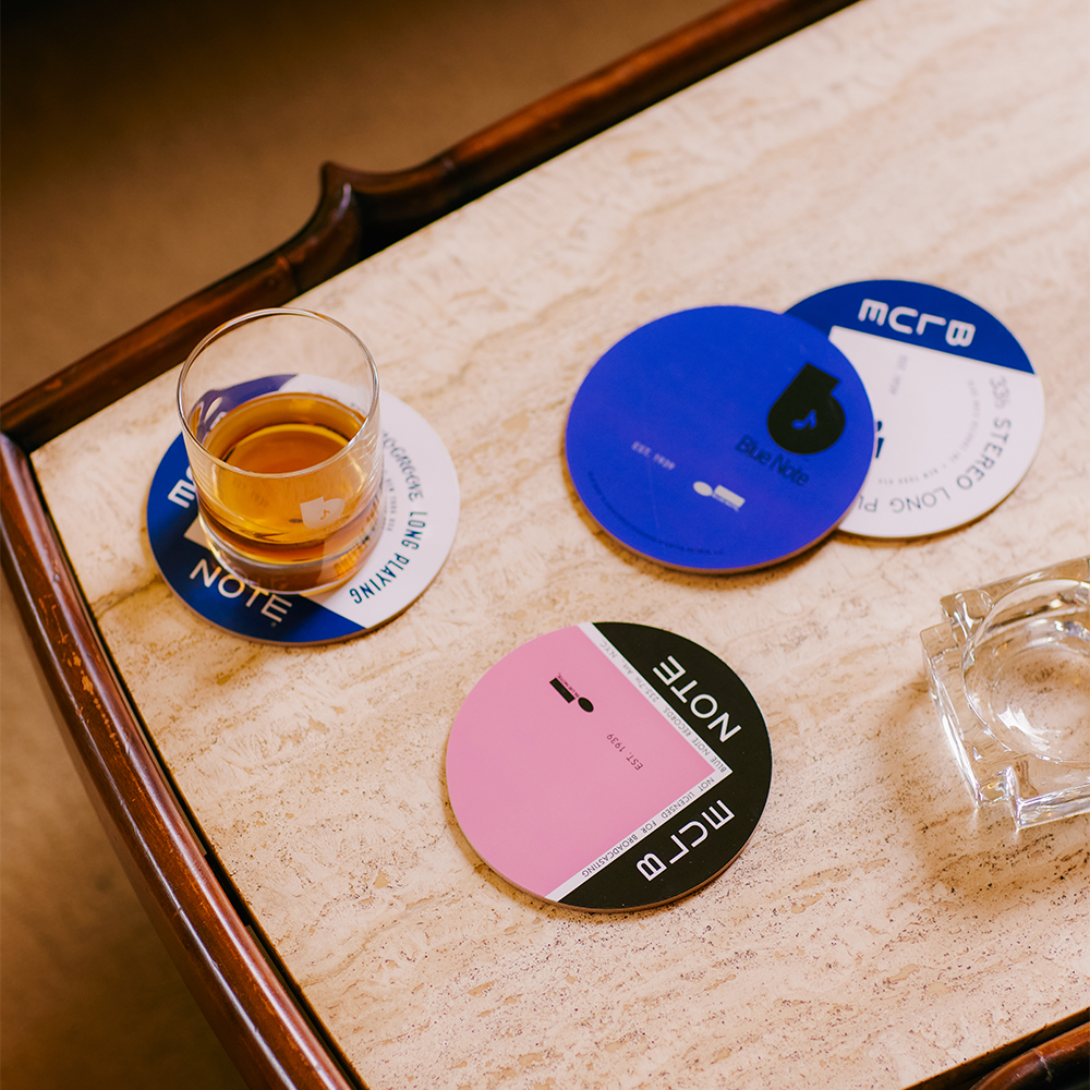 Vinyl Label Coaster Set - Blue Note Records